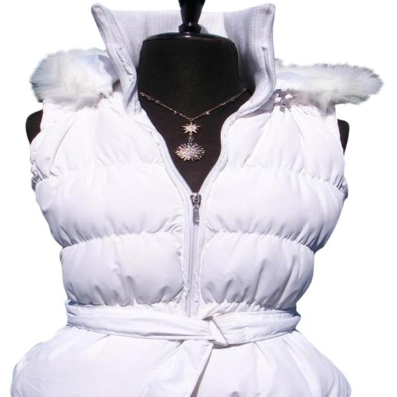 Cache | Jackets & Coats | Cache White Faux Fur Hoodie Jacket Top New ...